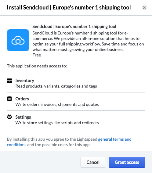 Connecting Lightspeed to Sendcloud – Sendcloud Help Center